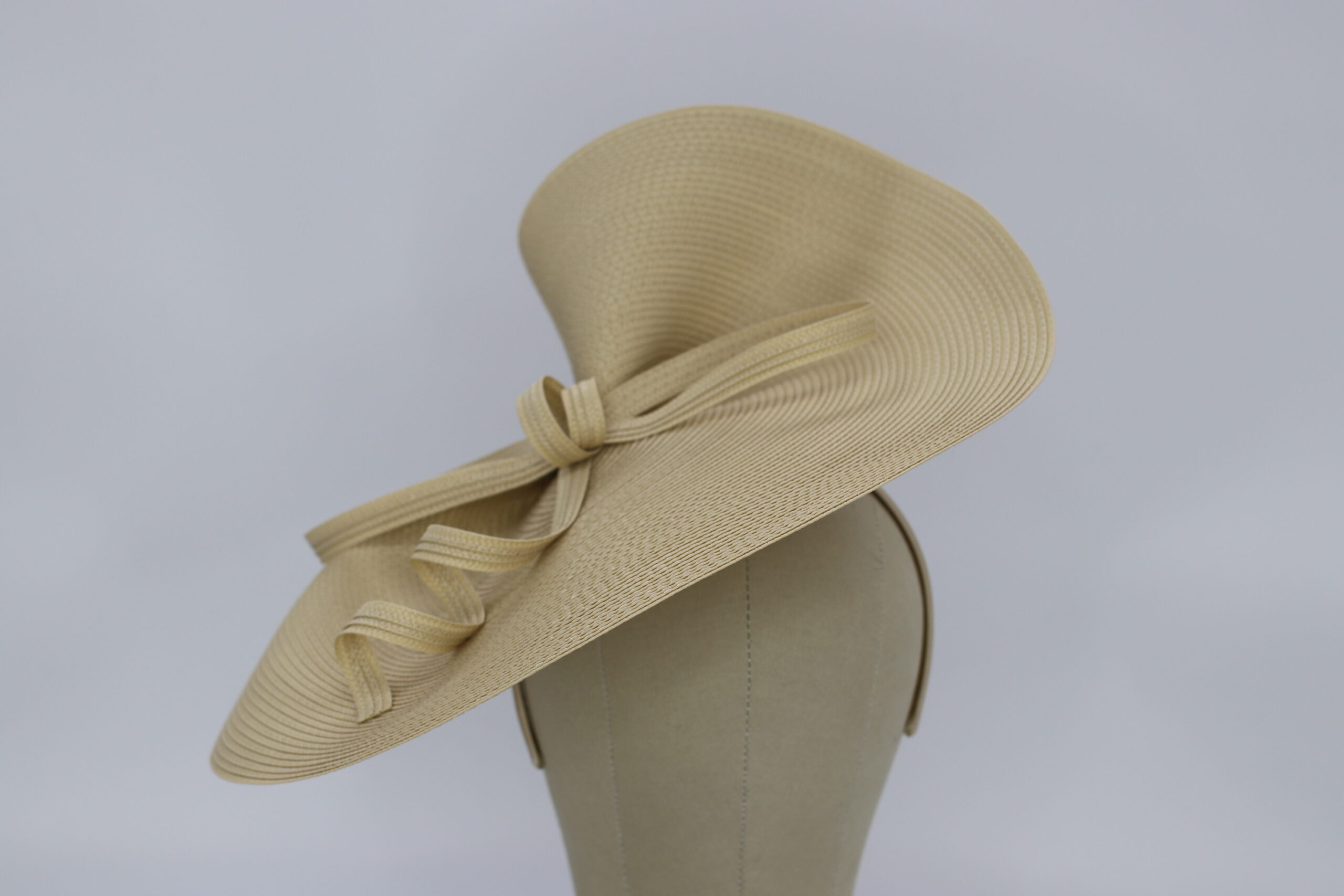 Tan Straw Fascinator - Hat Rack